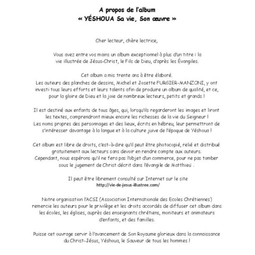 Yeshoua, Sa vie, Son oeuvre